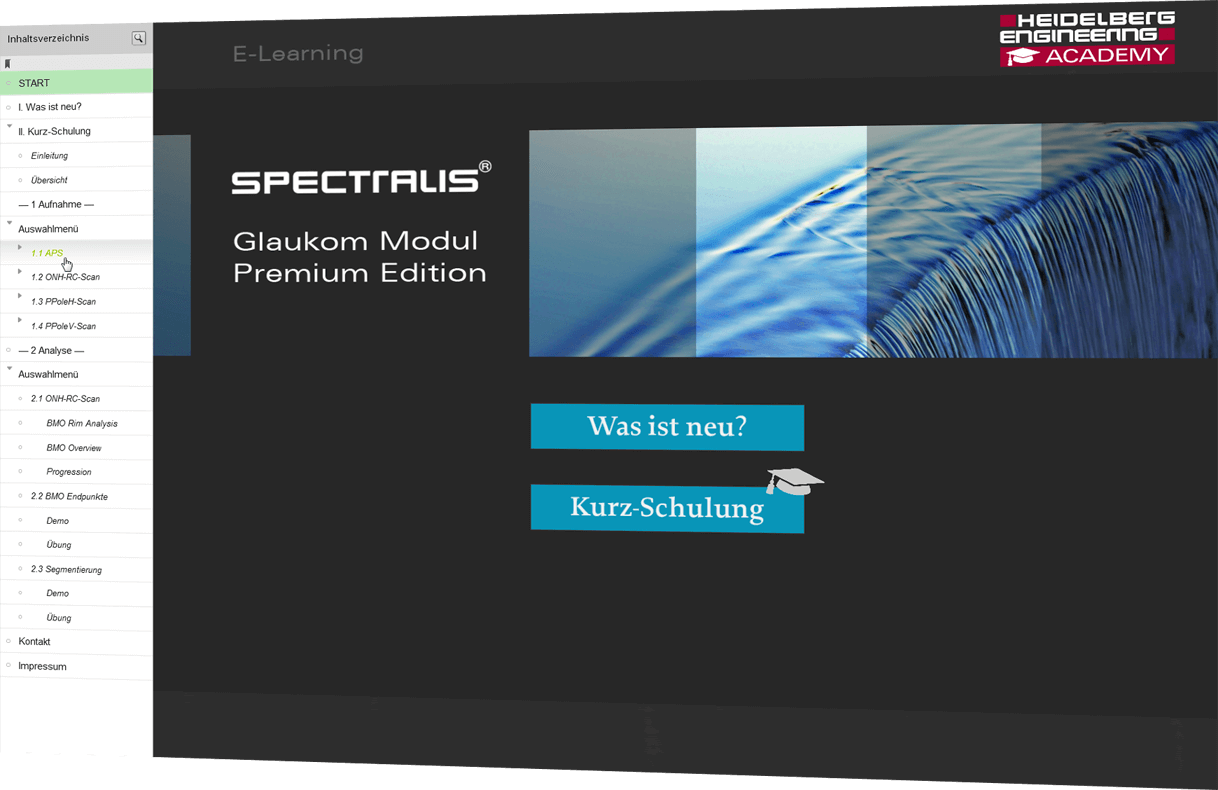 Course: Interactive Video Tutorial | SPECTRALIS